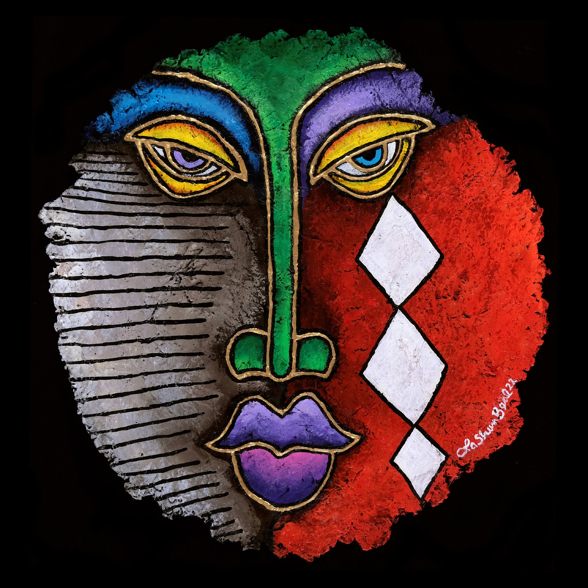 La Mask #238 | Lithograph Print | LaShunBeal.com