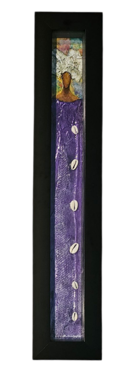 Nubian #128 Acrylic Paint Original Framed - LaShun Beal
